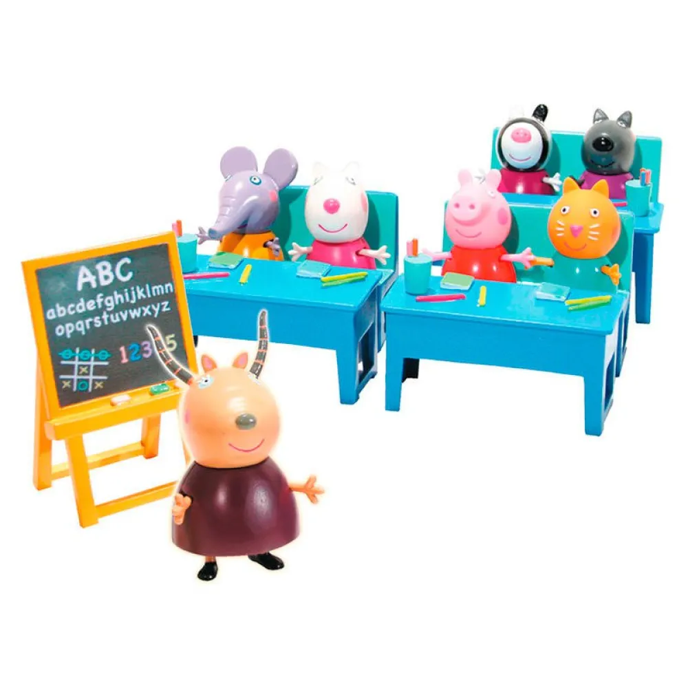 Bandai Playset Peppa Pig Go To School Multicolor, Kidinn