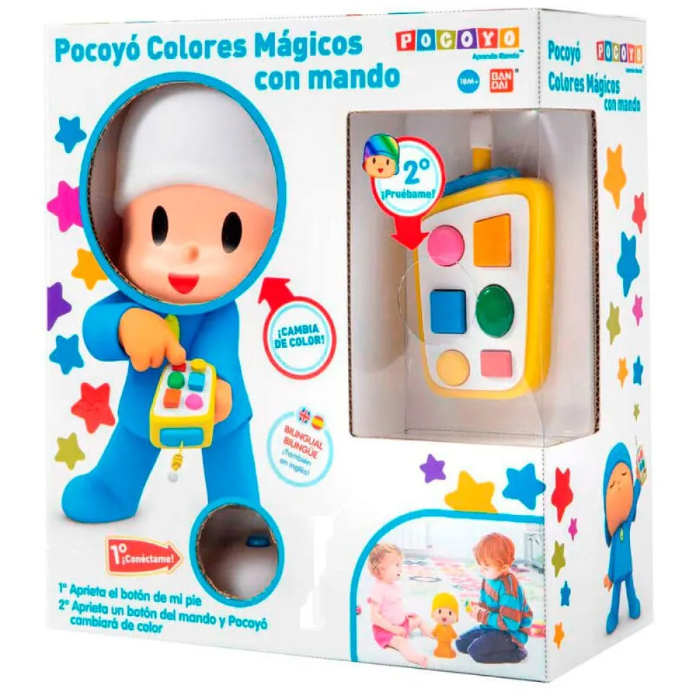 Bandai Pocoyo Magic Colors Spanish Multicolor, Kidinn